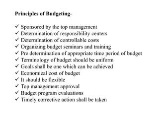 Budgeting concepts | PPTX