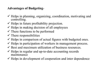 Budgeting concepts | PPTX