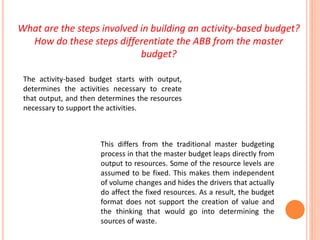 Budgeting for planning and control | PPTX