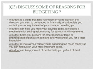 Budgeting for Planning and Control - 4AKMA | PPT