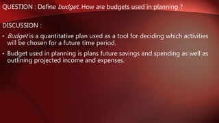 Budgeting For Planning & Control | PPTX