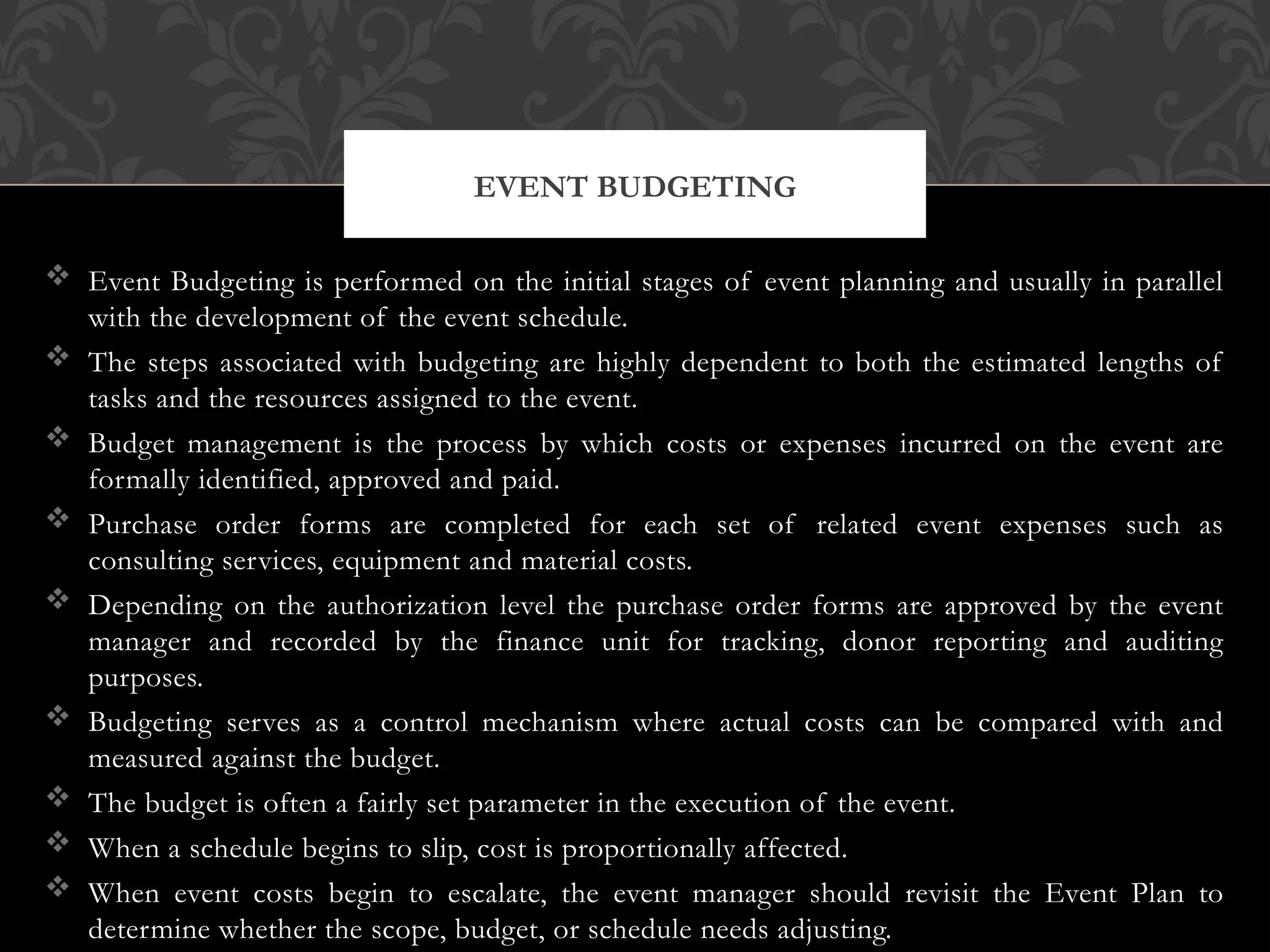 Essential Strategies for Budgeting in Event Management | PPTX