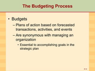 Budgeting in service sector | PPTX