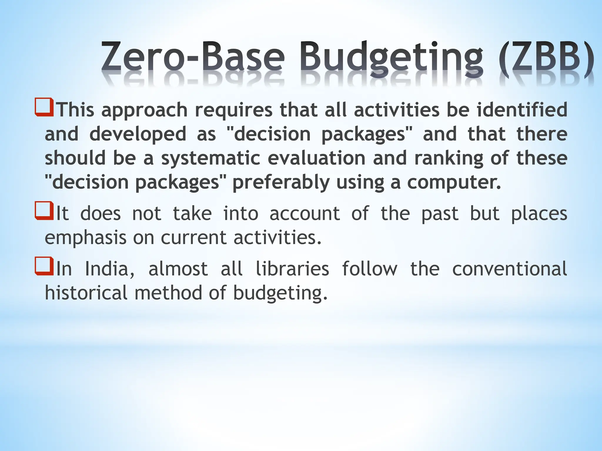 Budgeting methods & Techniques, Different types of budgeting. | PPTX