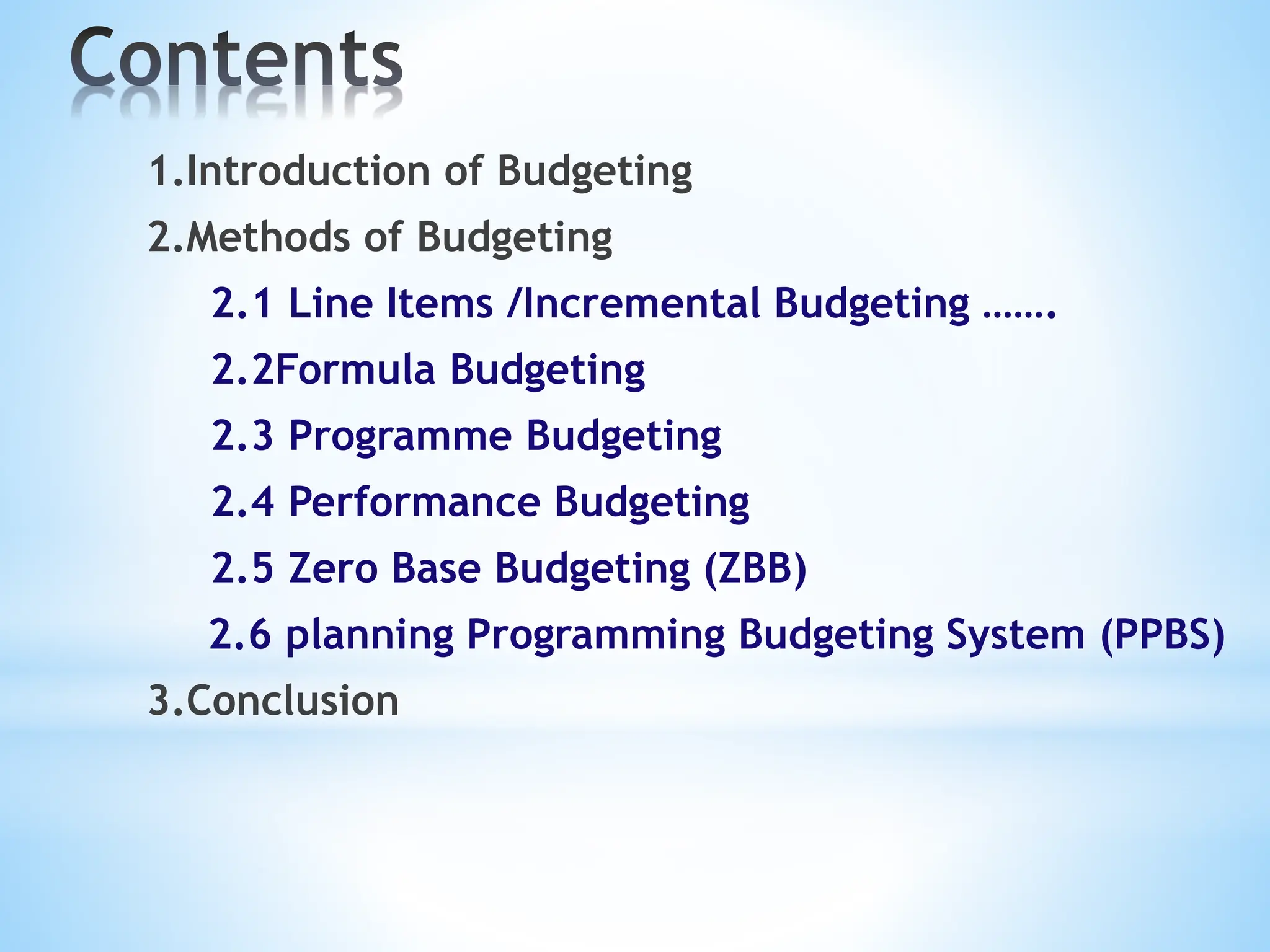 Budgeting methods & Techniques, Different types of budgeting. | PPTX