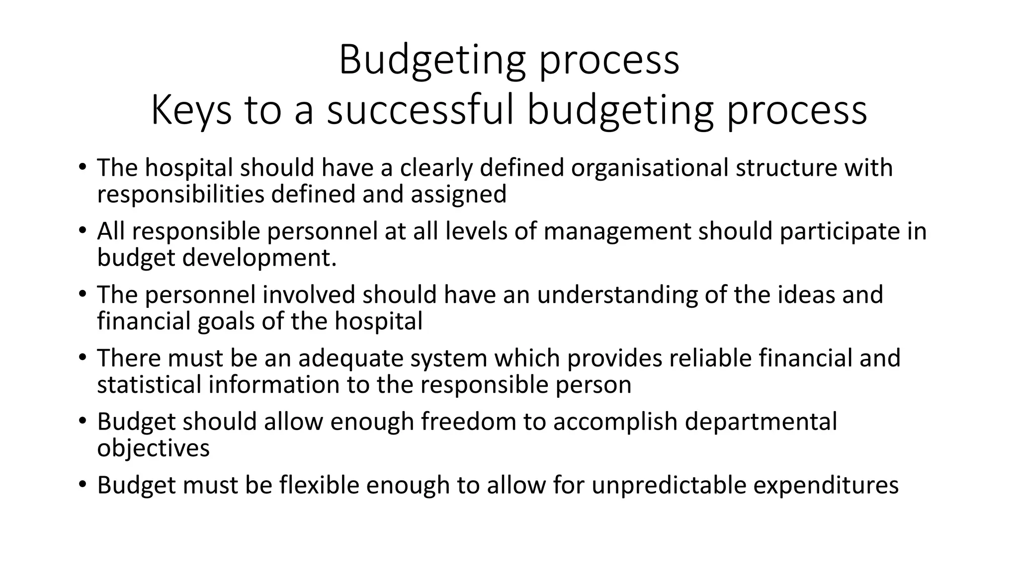 BUDGETING PROCESS.pptx | Business Accounting & Finance | Business