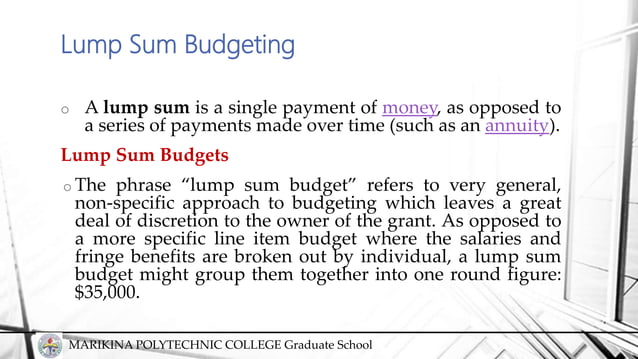 Budgeting system, Line-Item, Lump sum and PPBS | PPTX | Student ...