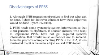 Budgeting system, Line-Item, Lump sum and PPBS | PPTX