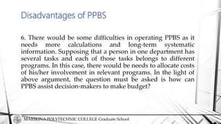 Budgeting system, Line-Item, Lump sum and PPBS | PPTX