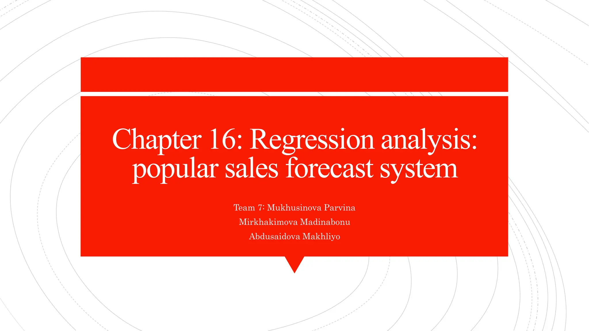 Regression analysis: popular sales forecast system .pptx | Free Download