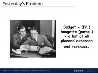 Budgeting Today Vs Yesterday | PPTX