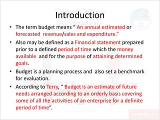 Budgeting | PPT