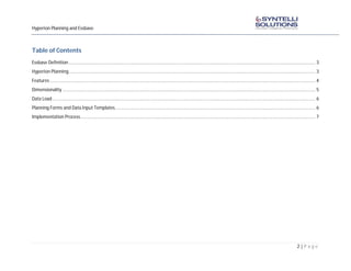 Budgeting using hyperion planning vs essbase | PDF