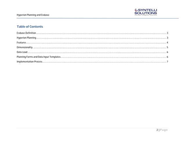 Budgeting using hyperion planning vs essbase | PDF | Computer Software ...