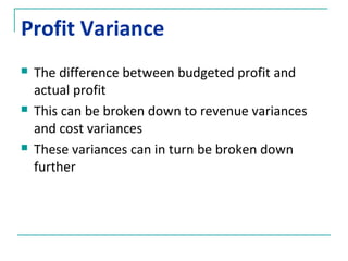 Budgeting & Variance Analysis | PPT