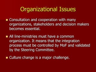 Budget integration, program budgeting and reengineering of business ...