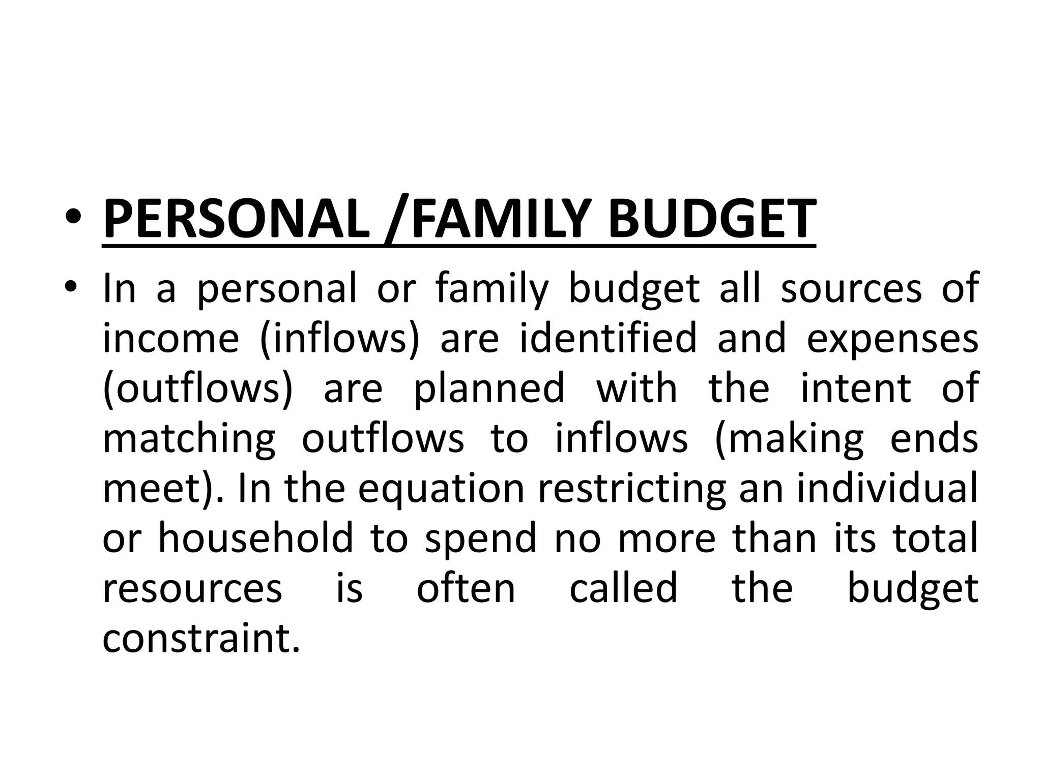 BUDGET & ITS WORKING.pptx. Small budget making | PPTX