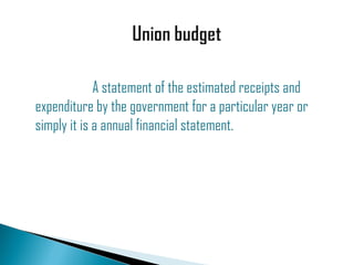 Union Budget | PPT