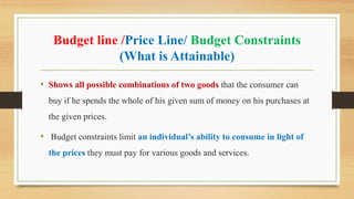 Budget line and consumer's equilibrium | PDF