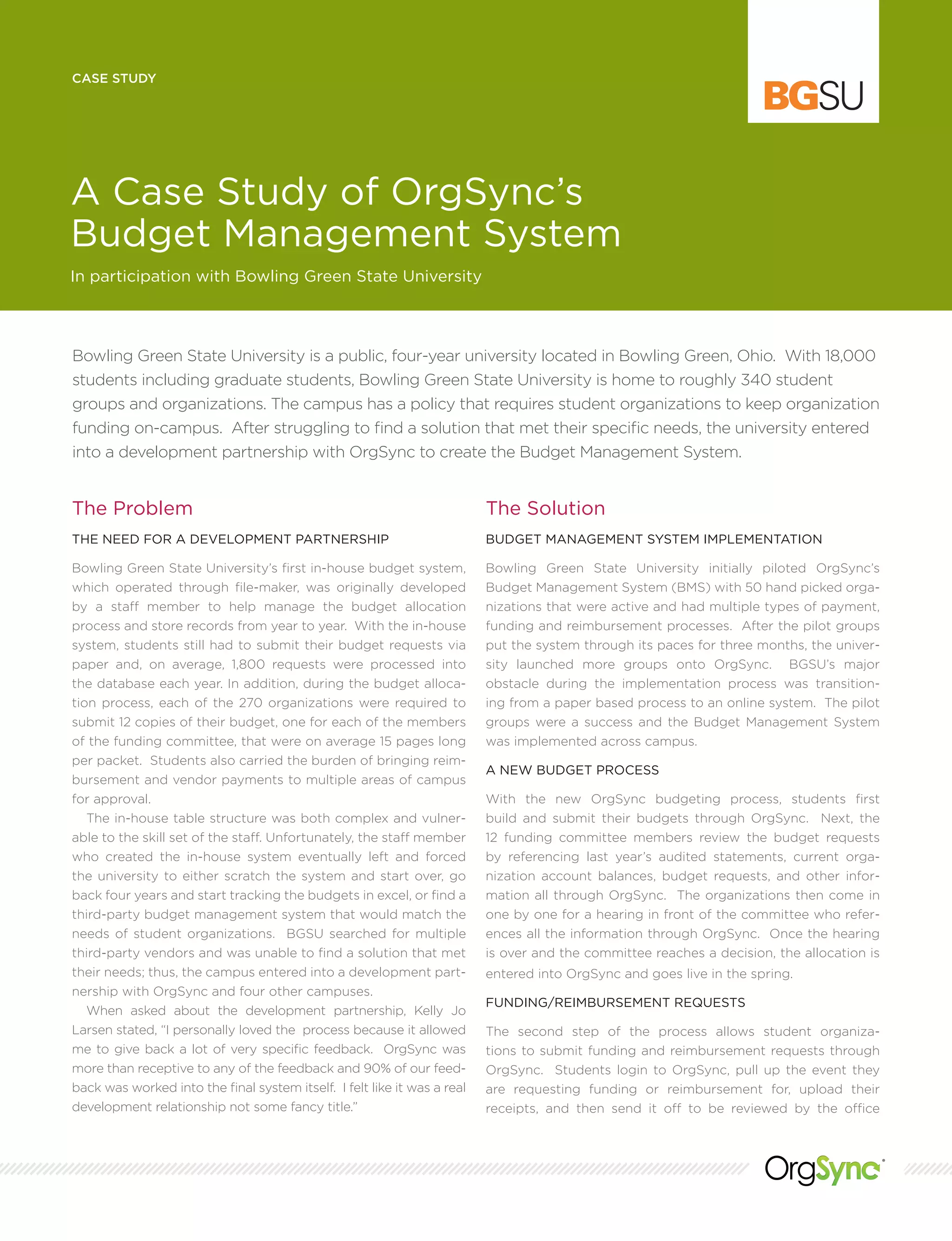 Budget management system | PDF