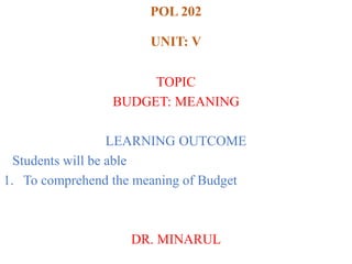 BUDGET MEANING.ppt