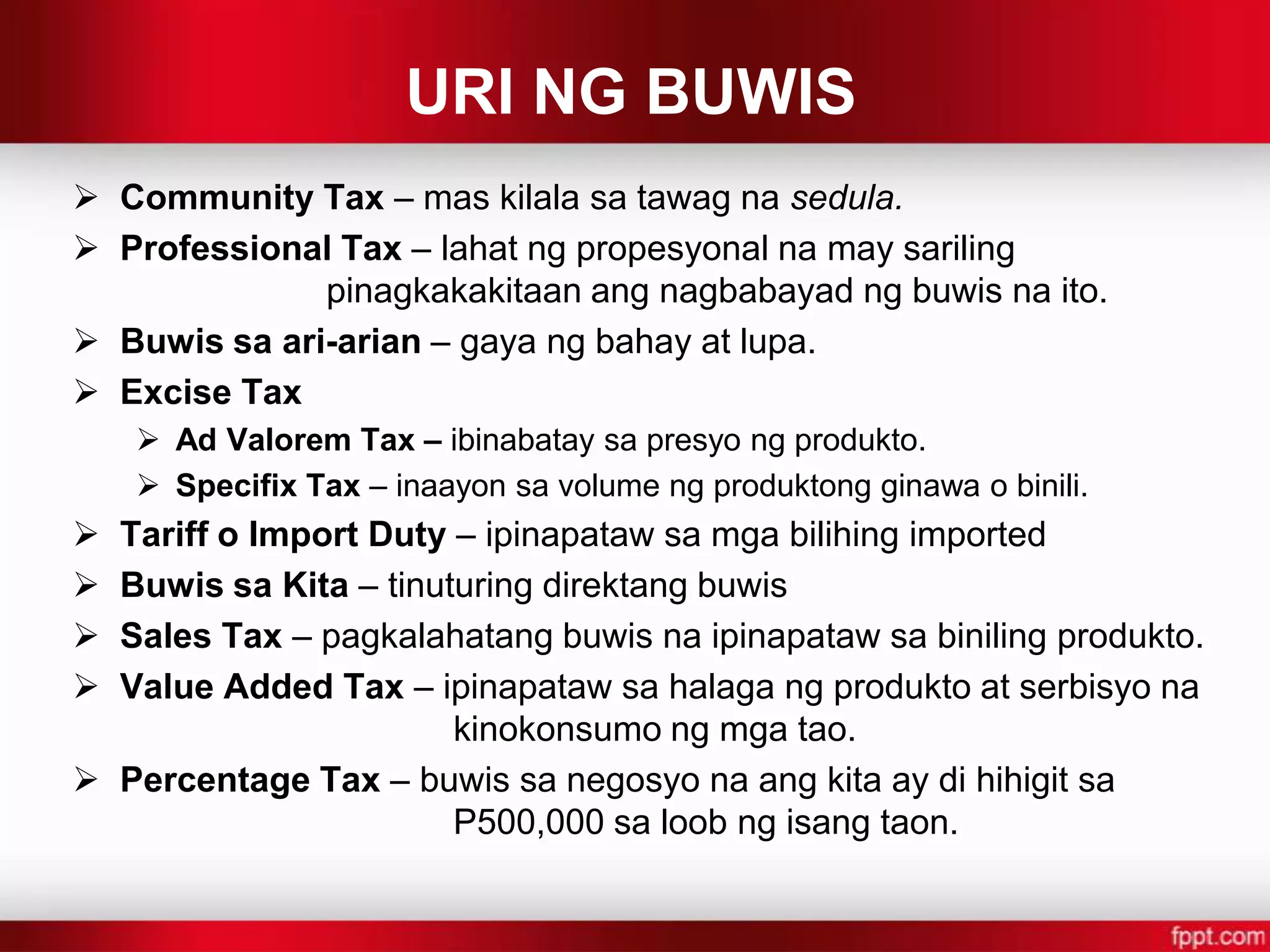 Budgetng pamahalaan&buwis 1 | PPTX