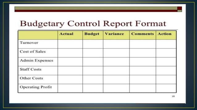 Budgetary control | PPTX | Business Accounting & Finance | Business