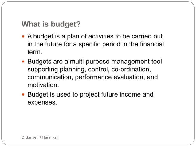 Budget Preparation And Implementation.pptx | Pharmaceutical Industry ...