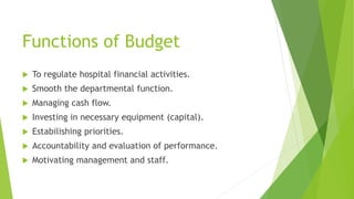 Budget preparation and Implementation in Hospital.pptx