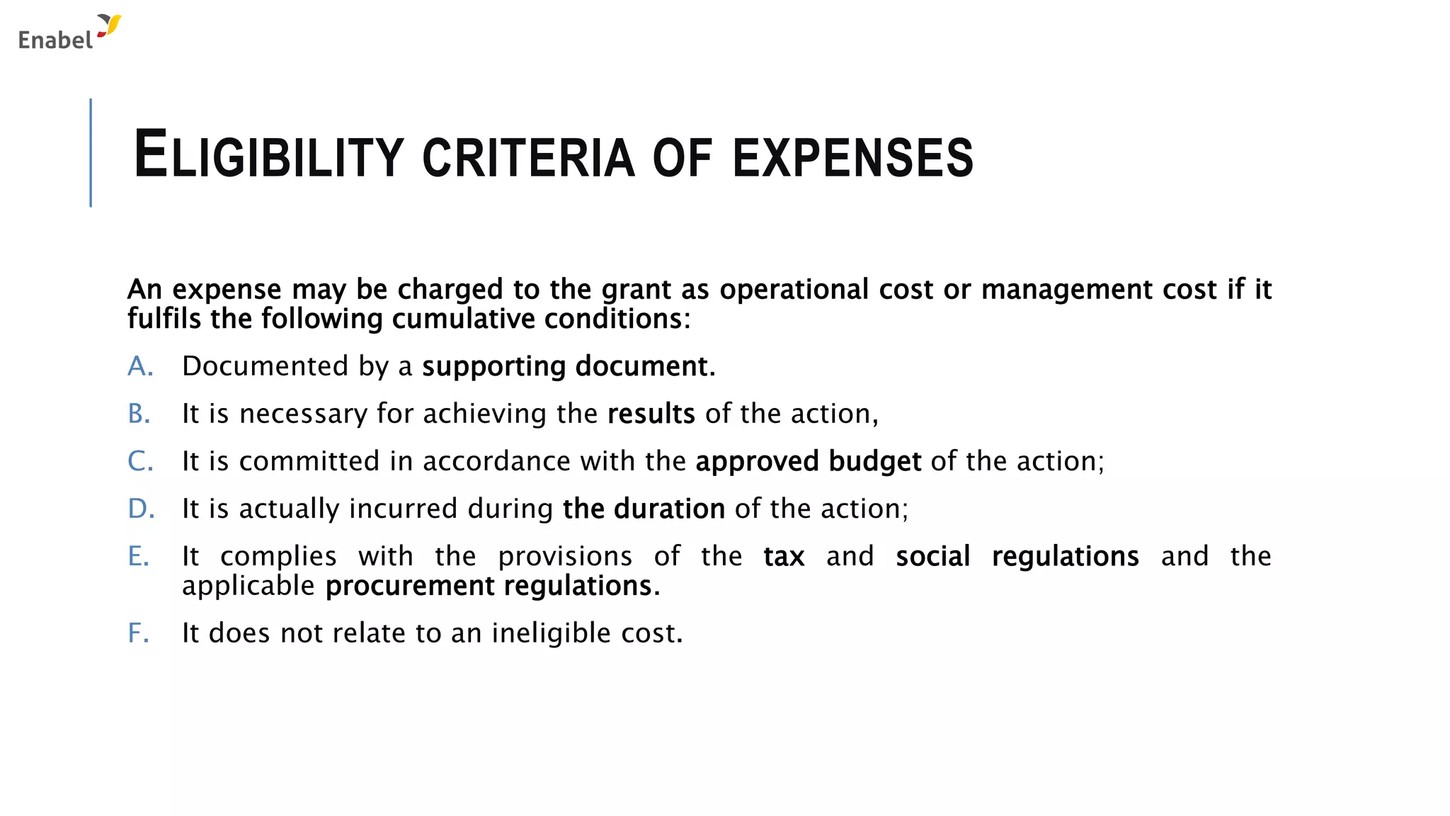 Budget Proposal - Orientation Enabel.pptx