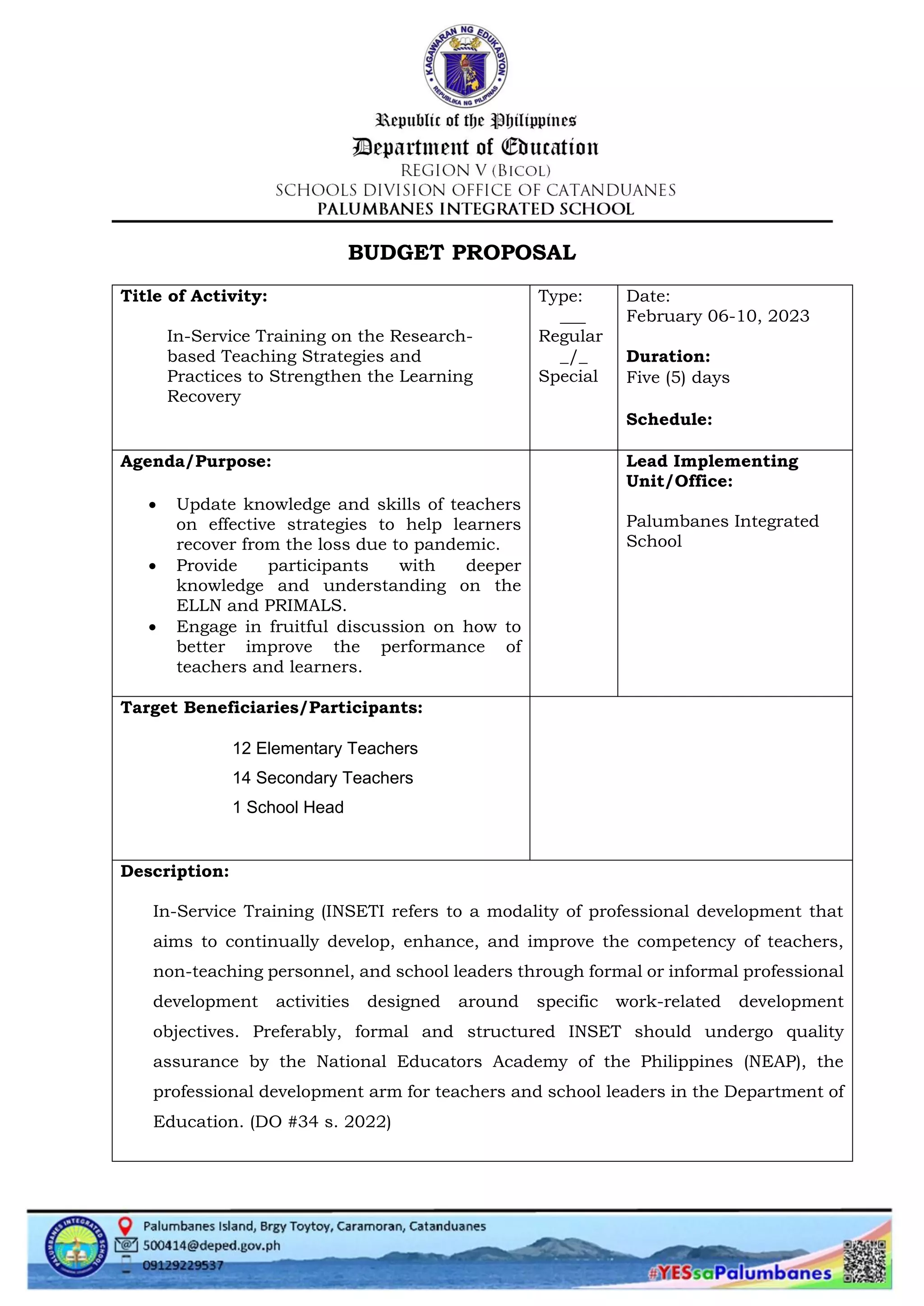 Budget Proposal - PIS INSET 2023.pdf
