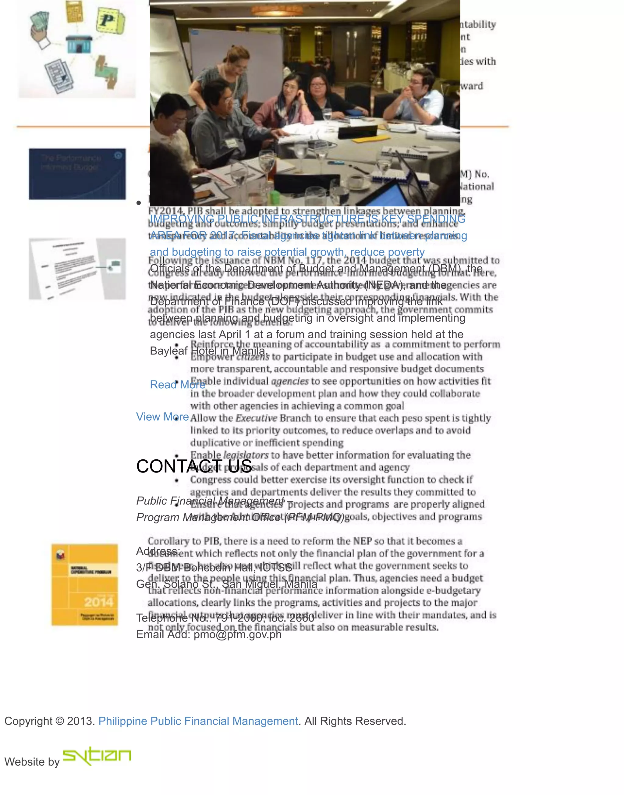 Budget reporting and performance standards (brps) projects | PDF