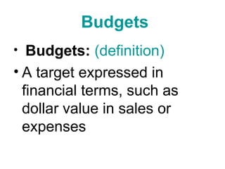 Budgets | PPT