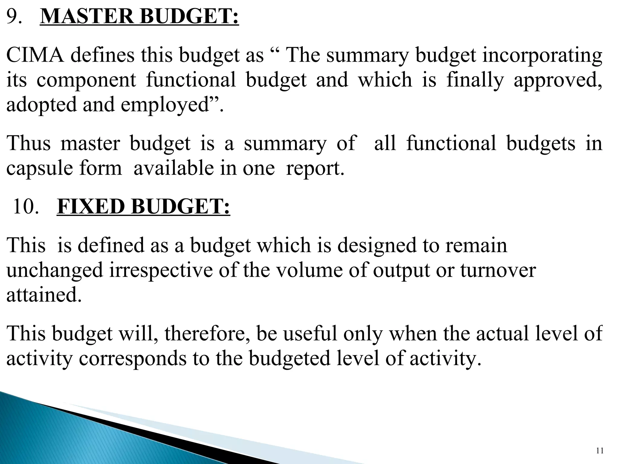 Budget and Budgetary Control | PPT