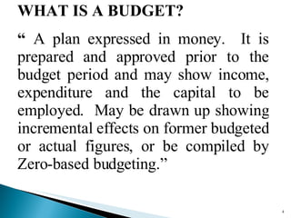 Budget and Budgetary Control | PPT