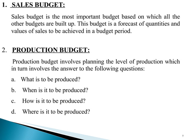Budget and Budgetary Control | PPT