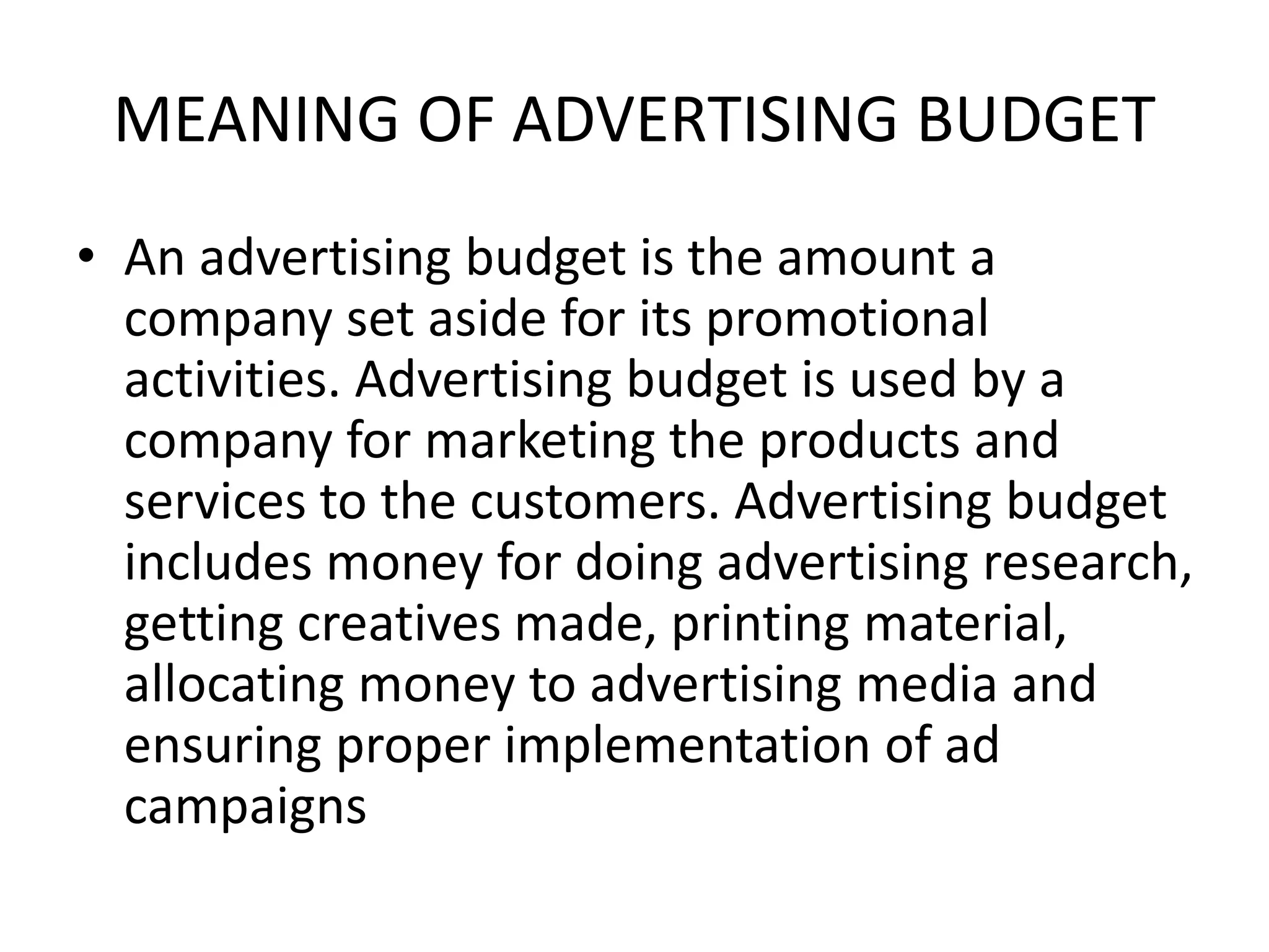 Budget setting imc | PPTX