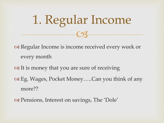 Budgets & household income | PPTX