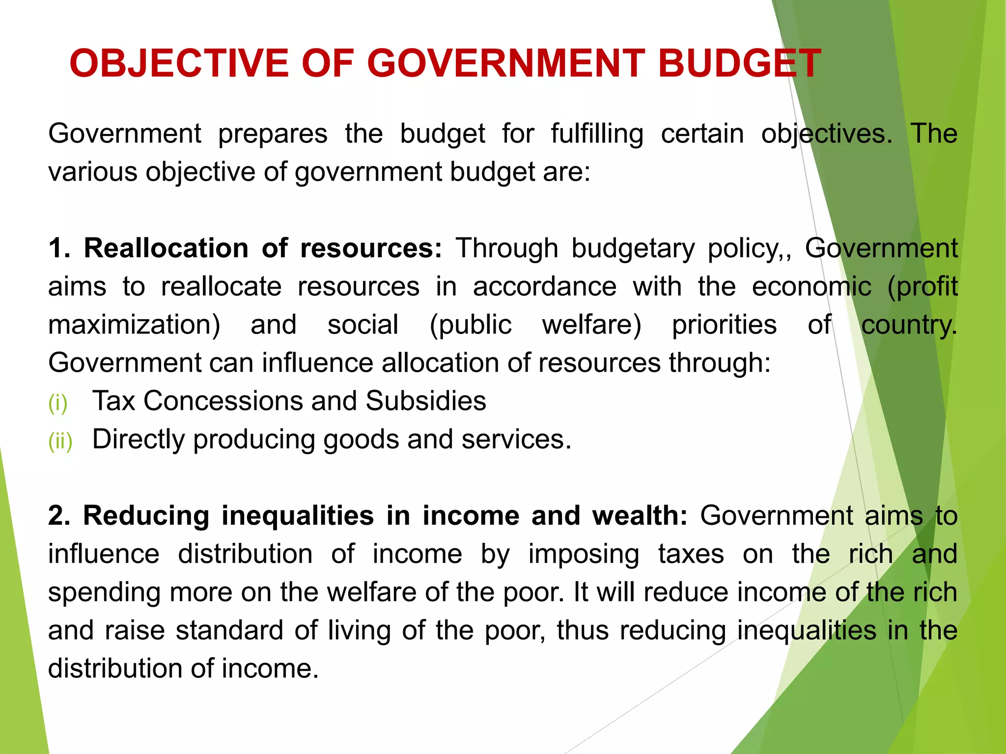 BUDGET & THE ECONOMY.ppt