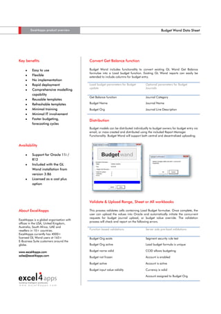 Budget wand datasheet | PDF