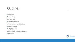 Budget writing | PPT