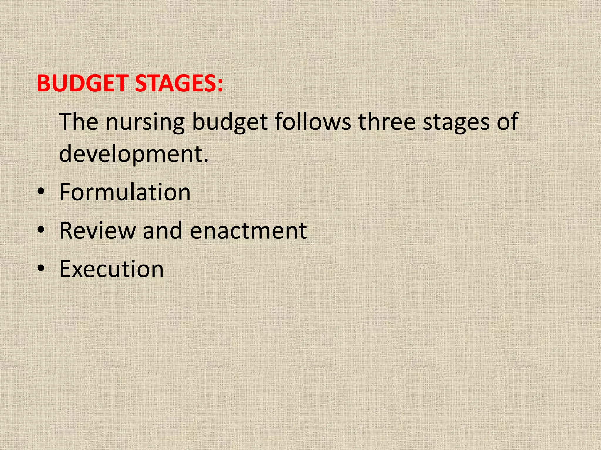 Budgeting in nursing | PPT