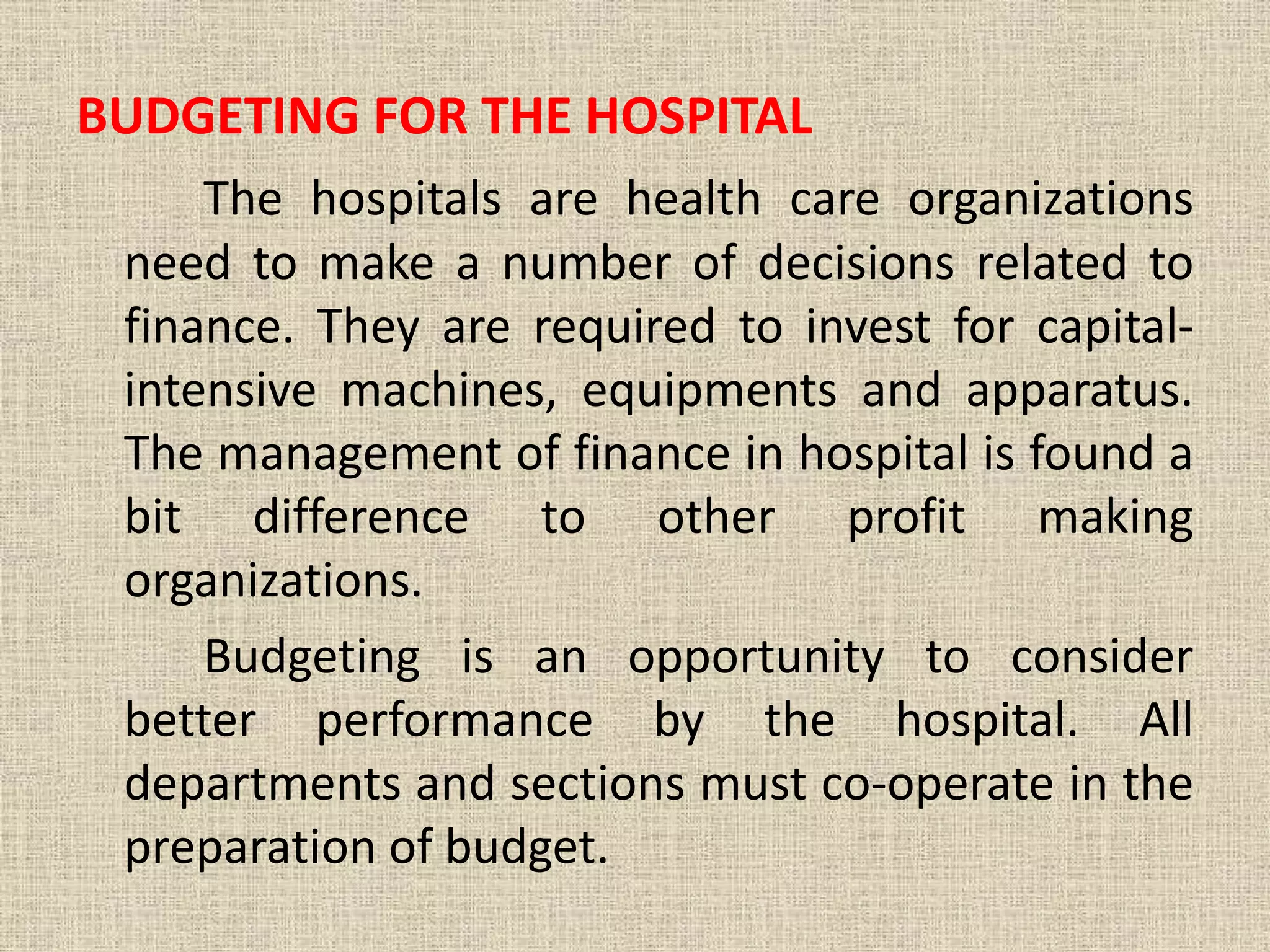 Budgeting in nursing | PPT