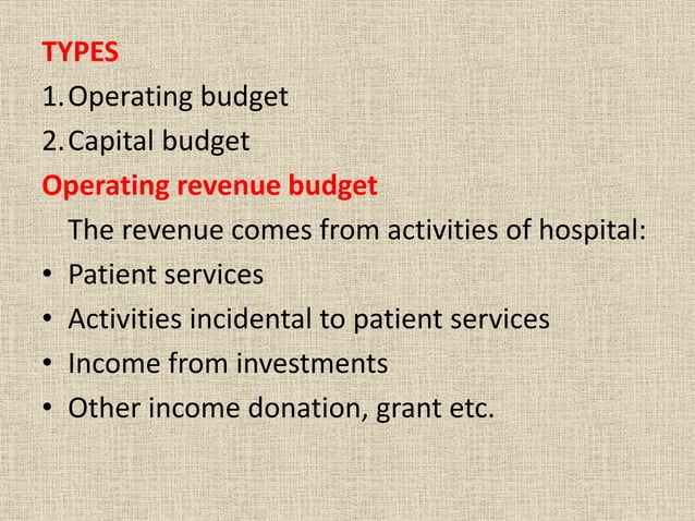 Budgeting in nursing | PPT