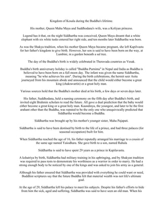 Gautama Buddha: Life & Words | DOC