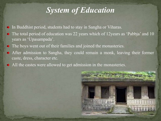 Budhhist period education ppt | PPTX | Hinduism | Religion & Spirituality