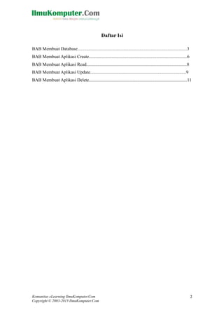 Budi aplikasi-crud-sederhana-dengan-php-dan-my sql-libre | PDF