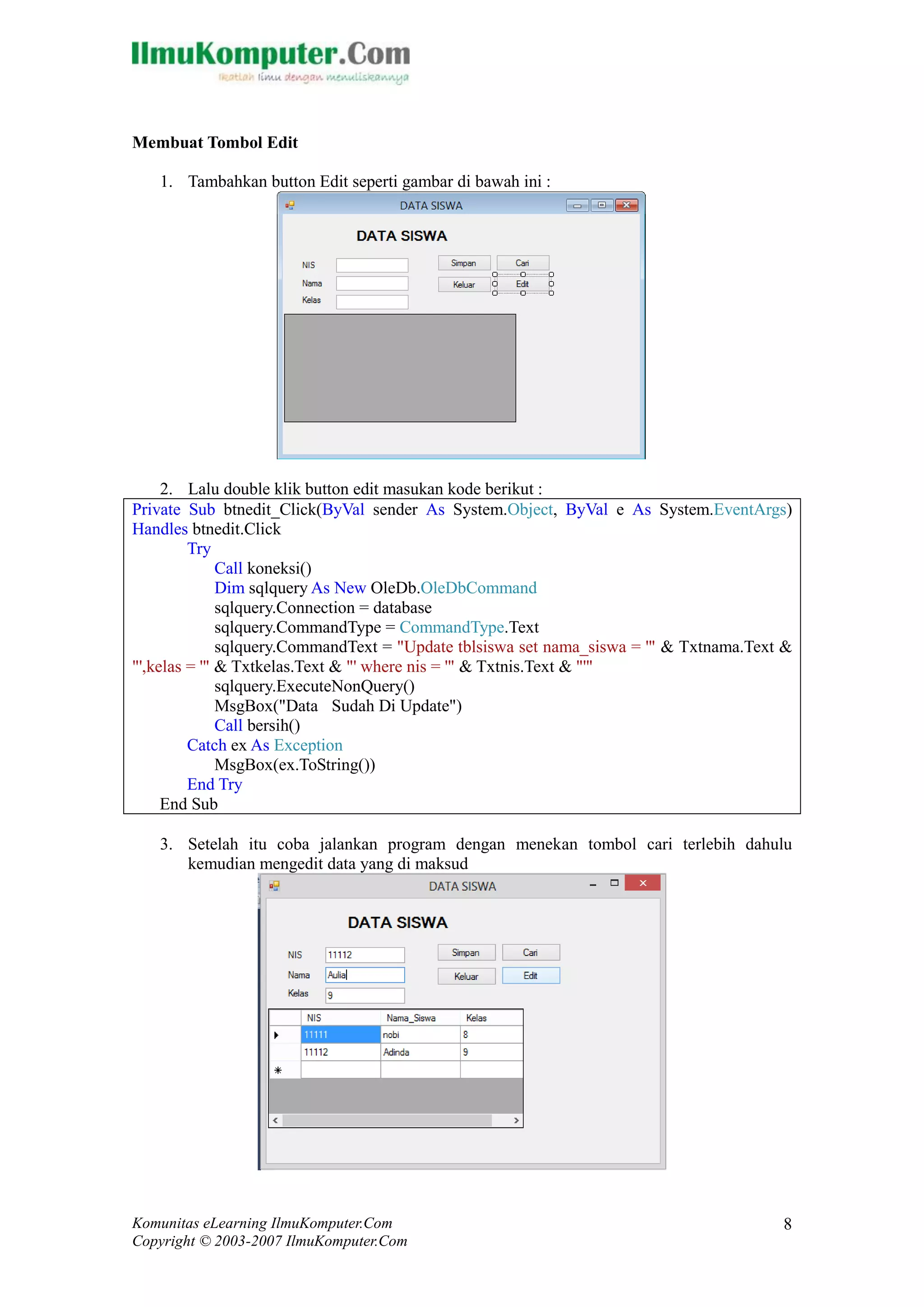 aplikasi-edit-simpan-hapus-cari-data-menggunakan-visual-basic-20101 | PDF
