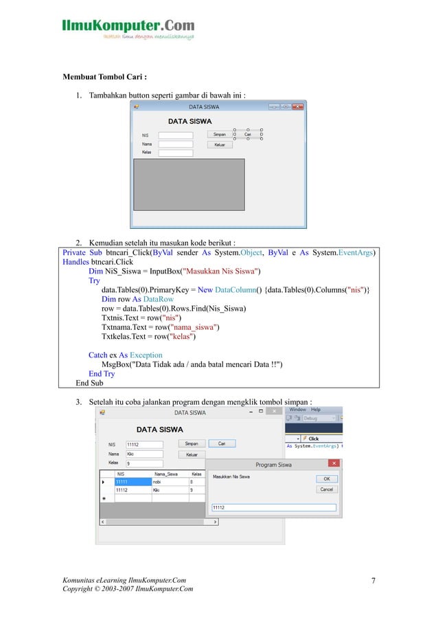 aplikasi-edit-simpan-hapus-cari-data-menggunakan-visual-basic-20101 | PDF