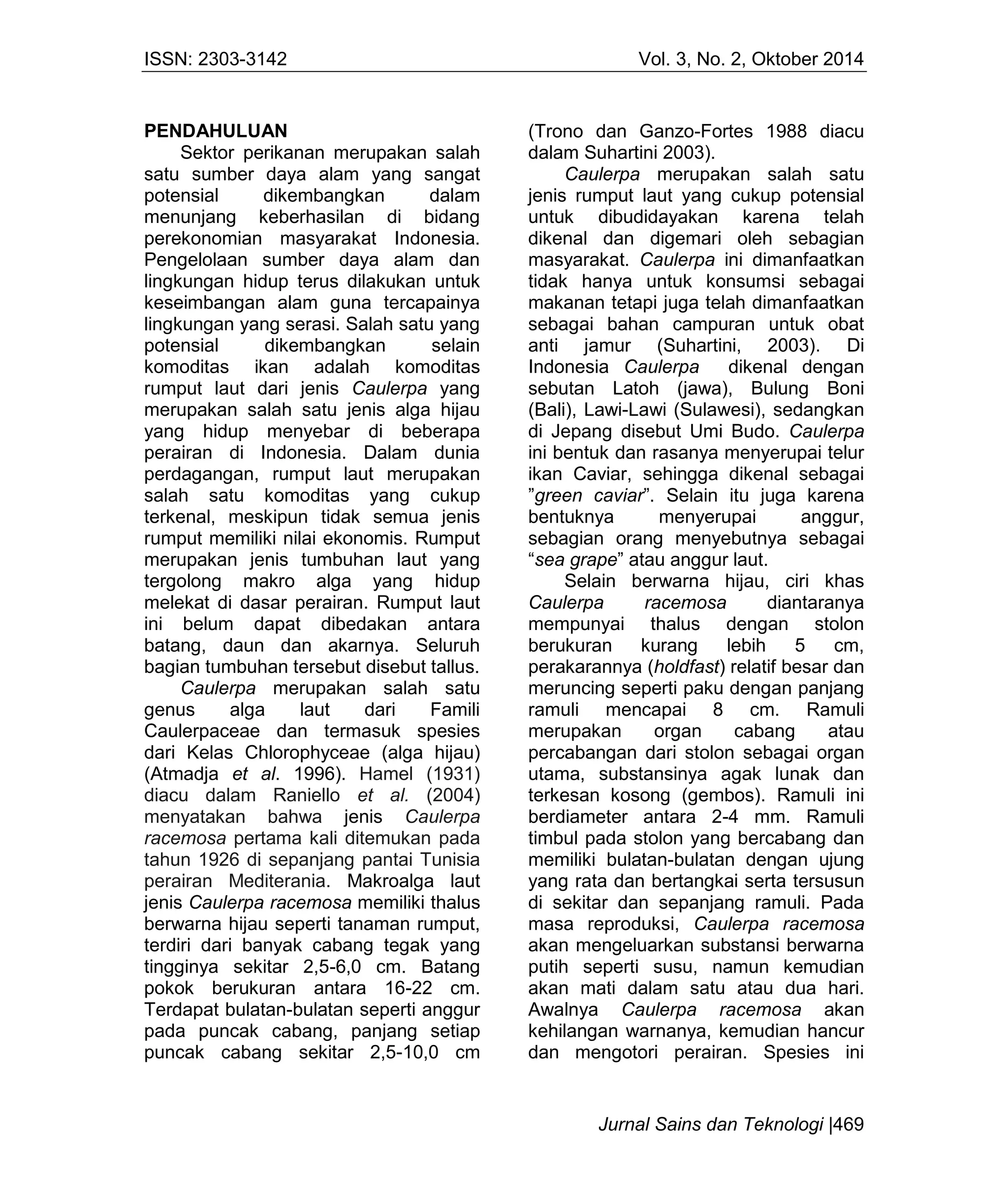 Budidaya anggur laut (Caulerpa Racemosa) - In Malay / Indonesian ...
